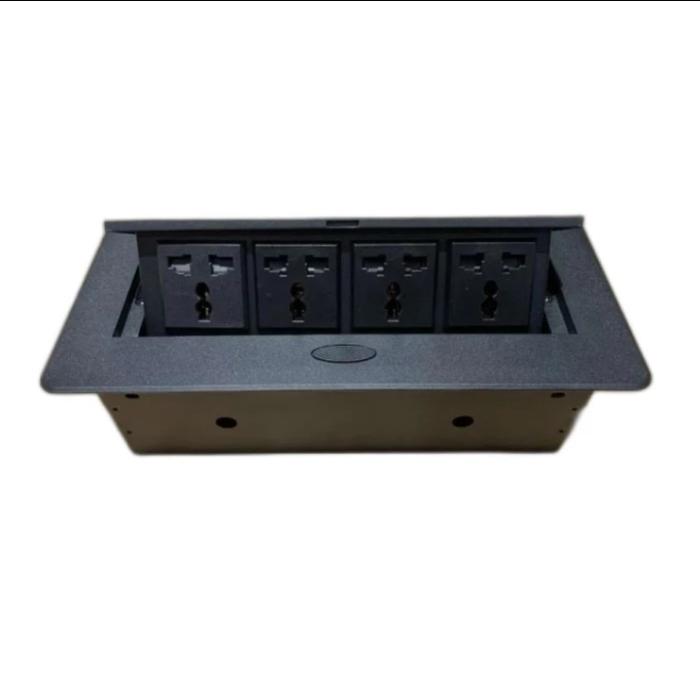 Jual STOP KONTAK TANAM LANTAI/MEJA MEETING 4 COLOKAN LISTRIK PLIP UP ...