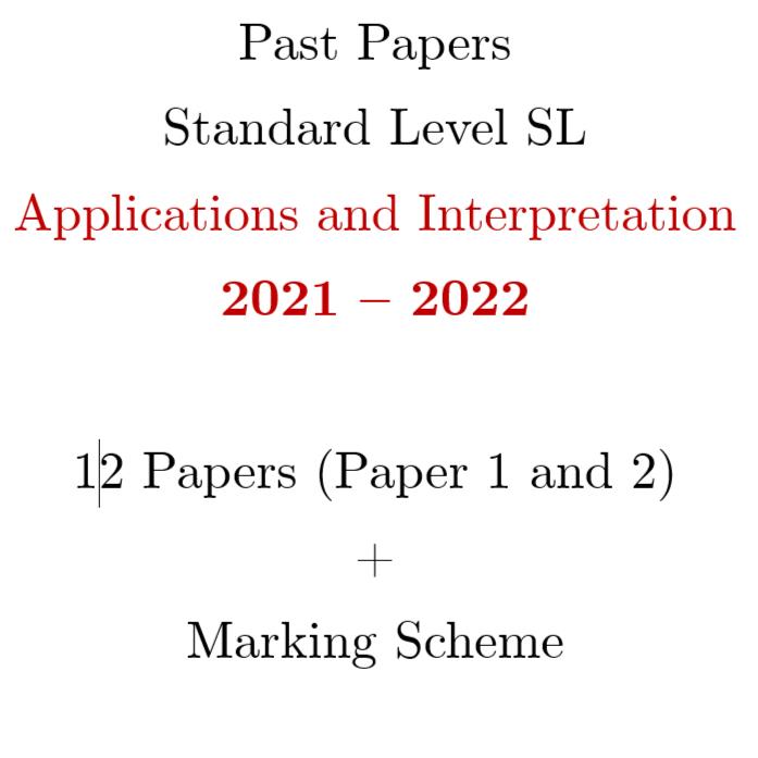 Jual IB Diploma Past Papers SL AI Tahun 2021 - 2022 - Jakarta Barat ...