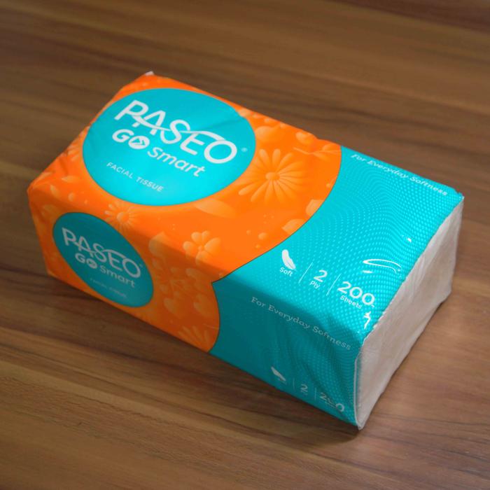 Jual Paseo Smart Facial Tissue 1 Pack 250 Sheets 2 Ply - Go Smart 200 ...