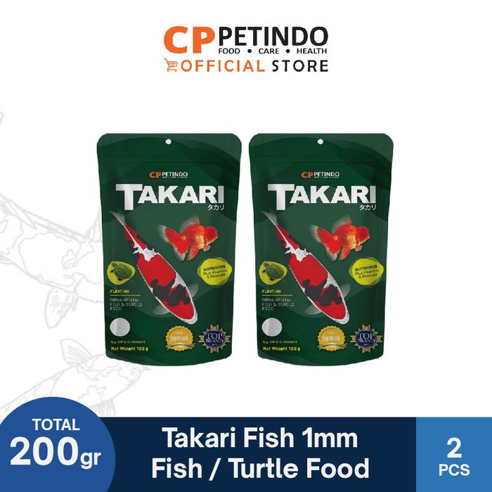 Promo Takari Fish Turtle Food Green 1mm Pakan Ikan &Kura-Kura 100gr ...