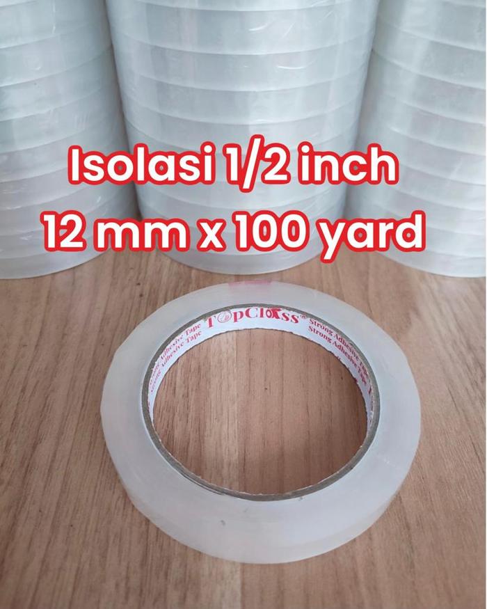 Jual ISOLASI SELOTIP 1/2 inch - 24 mm x 100 yard ISOLATIP / SOLASI ...