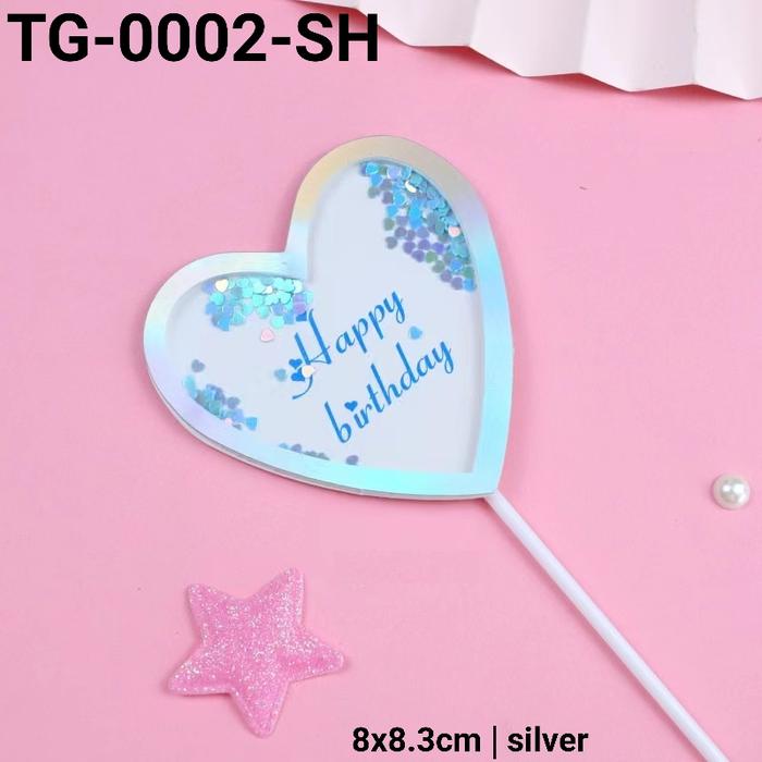 Jual GR-TG-0002 Cake topper hiasan kue bulan bintang awan glitter pink ...