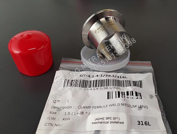 Jual FERRULE SANITARY SS316L SF1 ASME BPE 1 1/2" - Kota Bandung ...