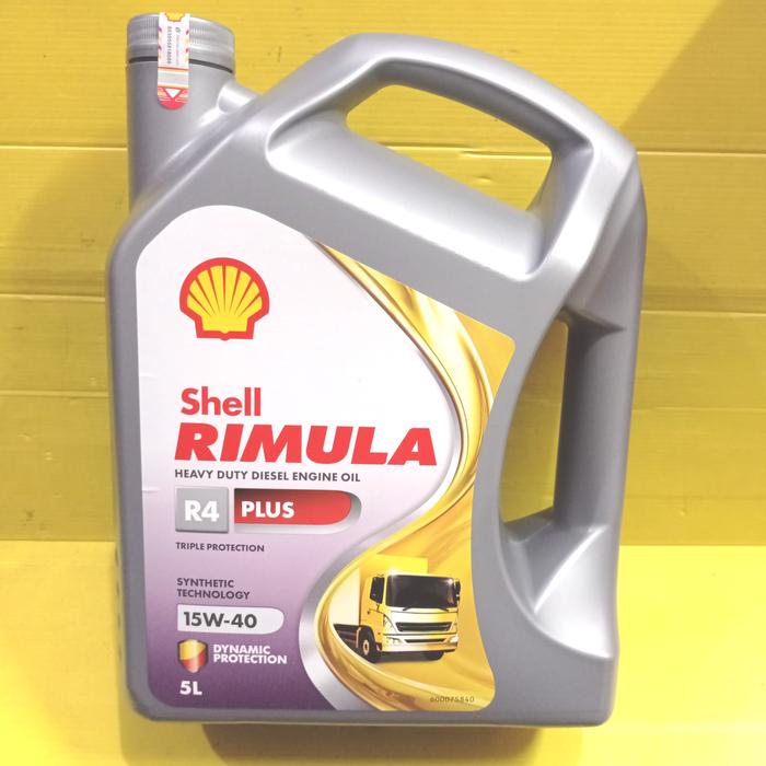 Jual oli shell R4X Rimula SAE 15W-40 asli kemasan 5 liter khusus gosend ...