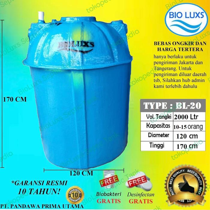 Jual Septic Tank Bio, SepticTank Biotech, Biofil, Bioluxs BG 2000 liter ...