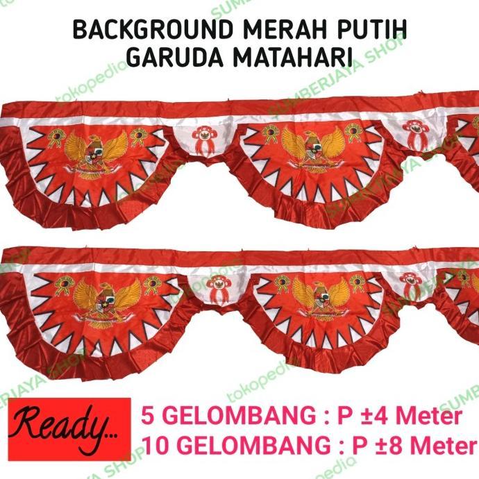 Jual Background Dekorasi Bendera Merah Putih Garuda Matahari Sunuh - 5 ...
