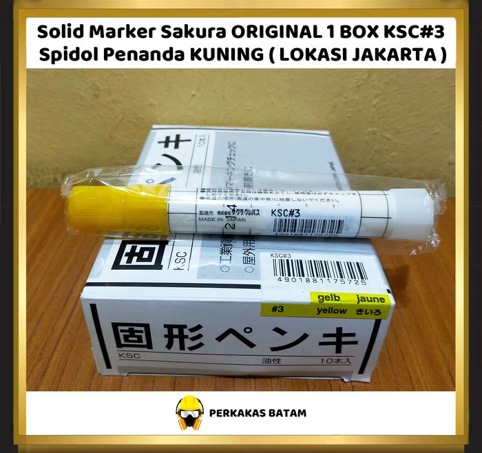 Jual Solid Marker Sakura KUNING 1 BOX KSC#3 Spidol Penanda BESI STEEL ...