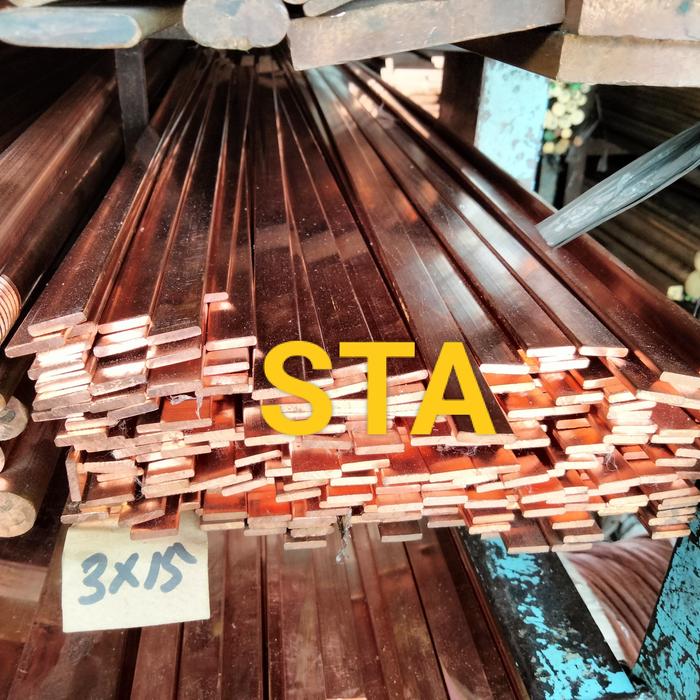 Jual Plat Strip Tembaga 3mm x 25mm x 1meter / Busbar Tembaga Murni ...