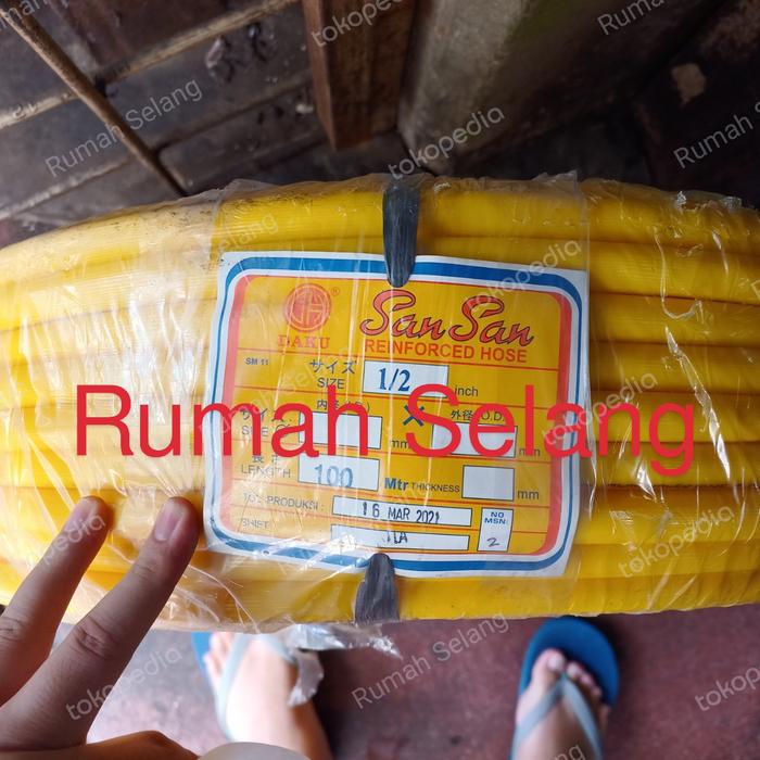Jual Selang Kompresor San-San 1/2 Inch Rollan / Selang Kuning Angin 1/2 ...