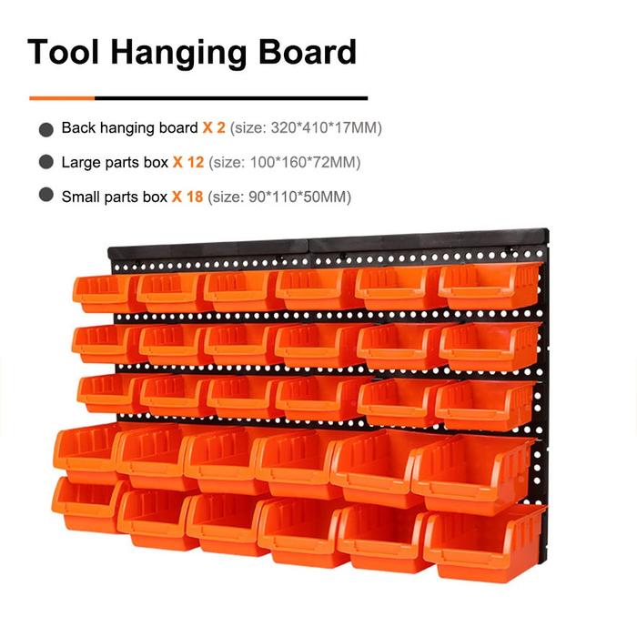 Jual GREENER Wall Mounted Tools Hanging Board Papan Organizer Alat ...