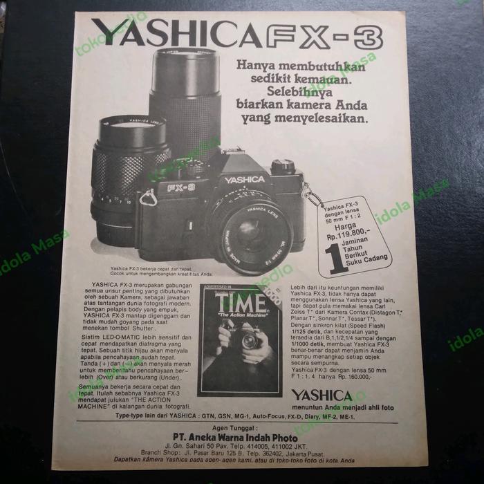 Jual iklan jadul Kamera Yashica copotan majalah lawas original - Kab ...