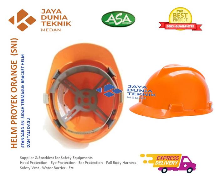 Jual Helm proyek orange - Topi proyek - Topi kerja proyek - Safety ...