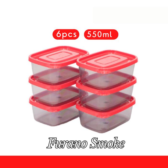 Promo CALISTA FURANO SMOKE SET 6 PCS 500 ML WADAH PENYIMPANAN KULKAS ...