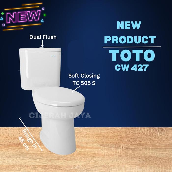 Jual KLOSET DUDUK TOTO CW427 SOFT CLOSING / MONOBLOK CLOSET TOTO CW ...