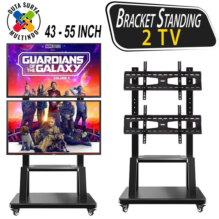 Jual bracket braket tv standing 2 tv PD 1750 untuk ukuran 43 49 50 55 ...