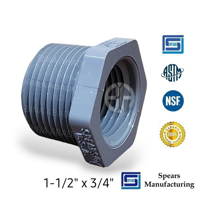 Jual Reducer Bushing CPVC 1-1/2 x 1-1/4 Inch SCH 80 MIPT X FIPT SPEARS ...