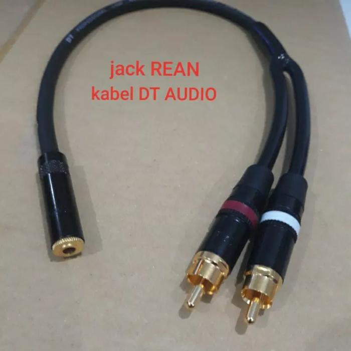 Jual Kabel DT Audio Jack REAN TRS Female 3,5 mm to 2 RCA (1 m ...