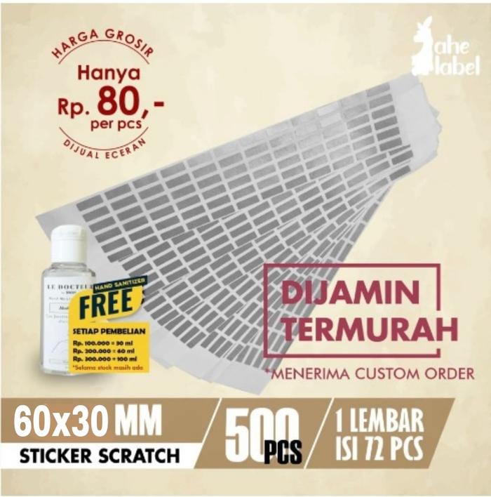 Jual STICKER GOSOK , STIKER SCRATCH , PENUTUP PIN VOUCHER 6X30 MM POLOS ...