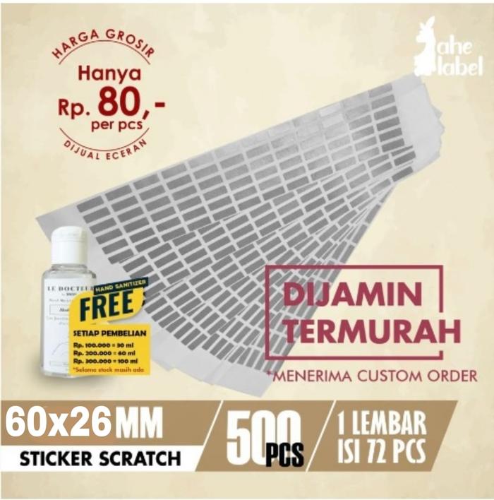 Jual STICKER GOSOK , STIKER SCRATCH , PENUTUP PIN VOUCHER 6X26 MM POLOS ...