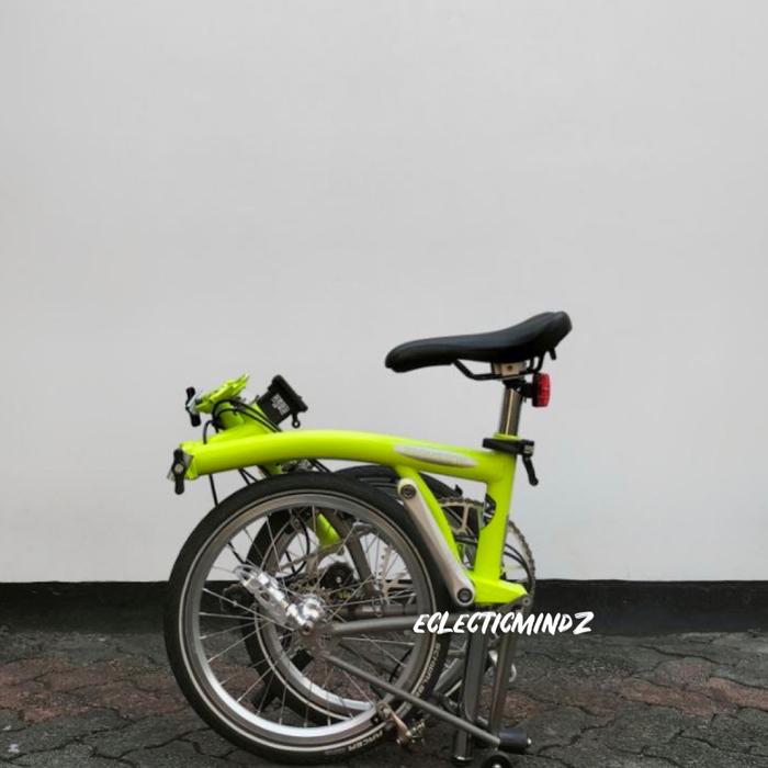 Jual bromp lime green folding bike sepeda lipat 3 speed external ...