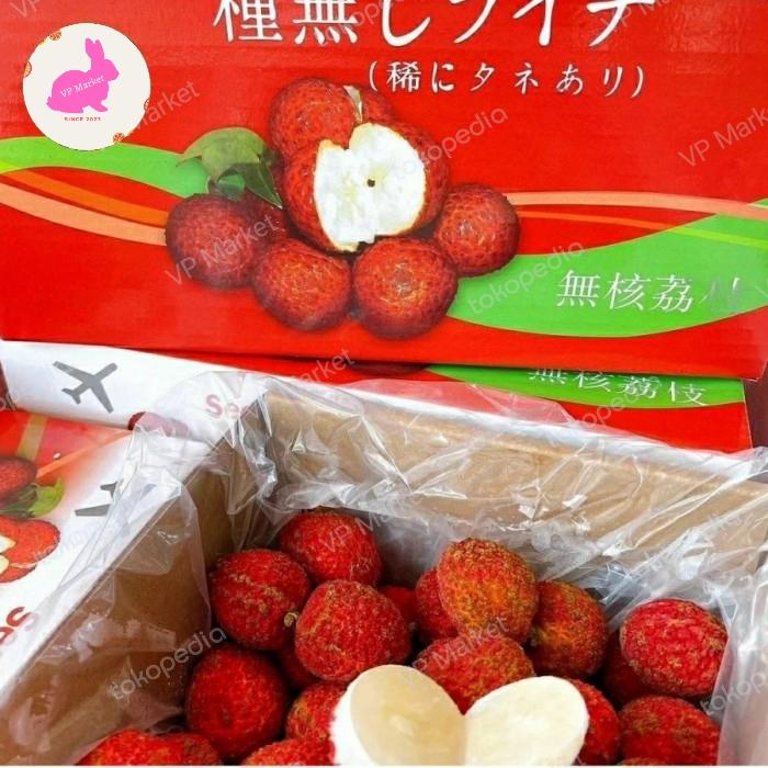Jual Lychee seedless Merah Air-Flown Sweet /Buah Lychee Leci Tanpa Biji ...