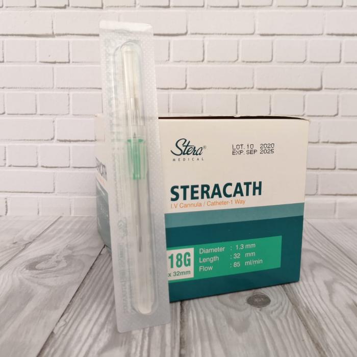 Jual STERA - STERACATH IV Cannula Catheter/Jarum Infus no 18G 20G 22G ...