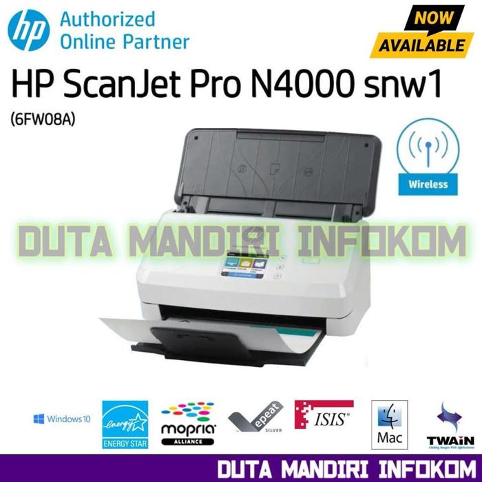 Jual Hp ScanJet Pro N4000 snw1 - Sheet-feed ADF Wireless Scanner ...