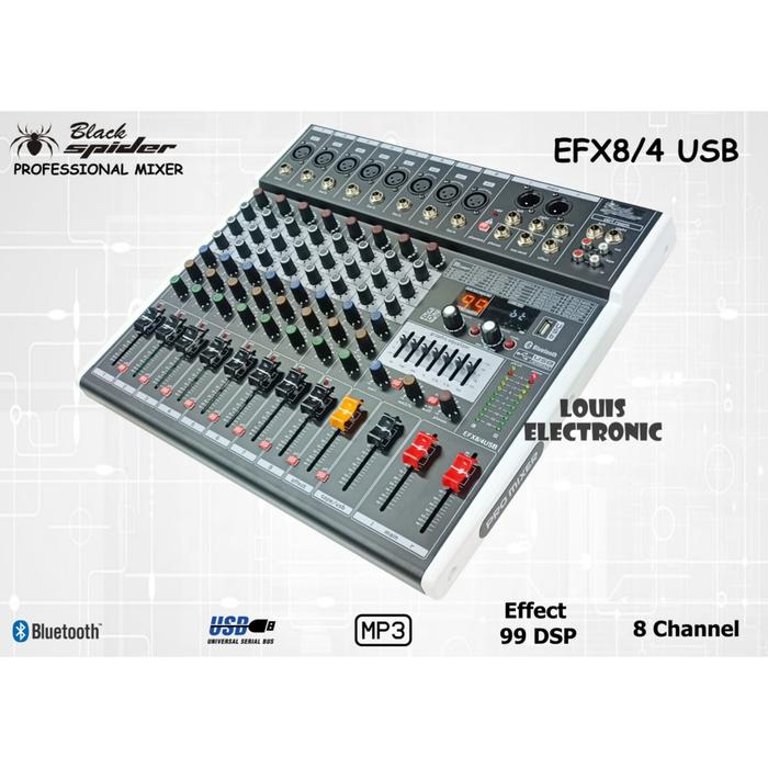 Jual Mixer Audio Black Spider EFX8 EFX-8 8 Channel ORIGINAL - Kota ...