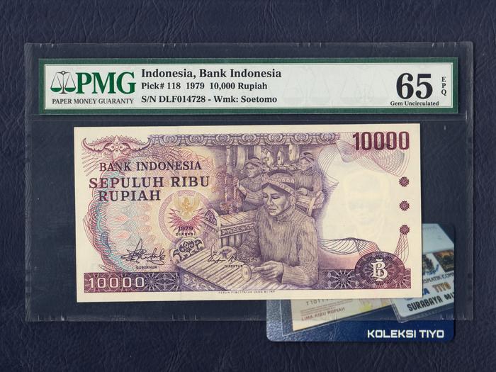 Jual Uang Kuno 10000 Rupiah Pemain Gamelan Tahun 1979 PMG 65 EPQ - Kota ...