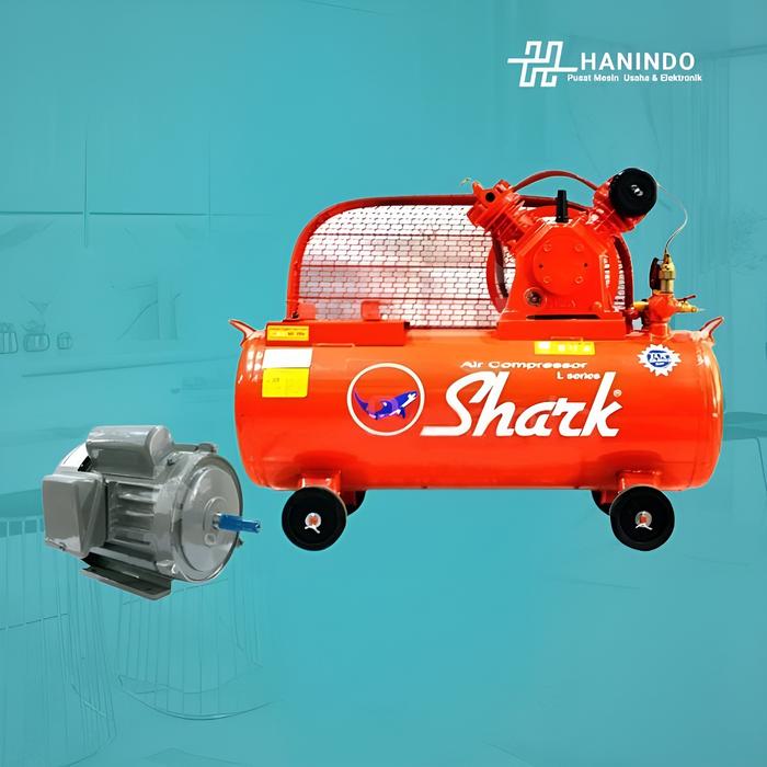 Jual Shark Mesin Kompresor Udara 1 Hp Dinamo Motor 1 Hp Air Compressor ...