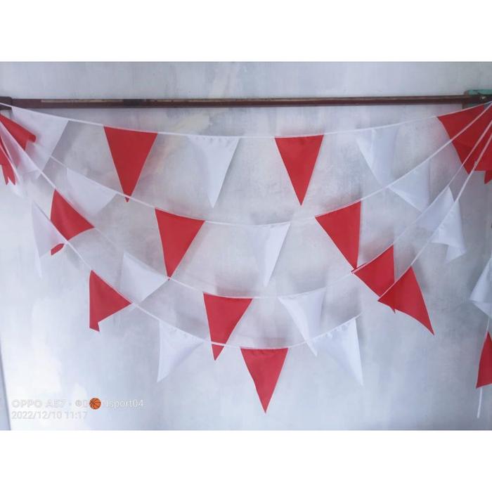 Jual Bendera / banner merah putih segitiga warna warni / hut RI ...