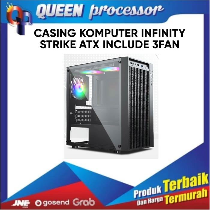 Jual CASING KOMPUTER INFINITY STRIKE ATX INCLUDE 3 FAN - Jakarta Pusat ...