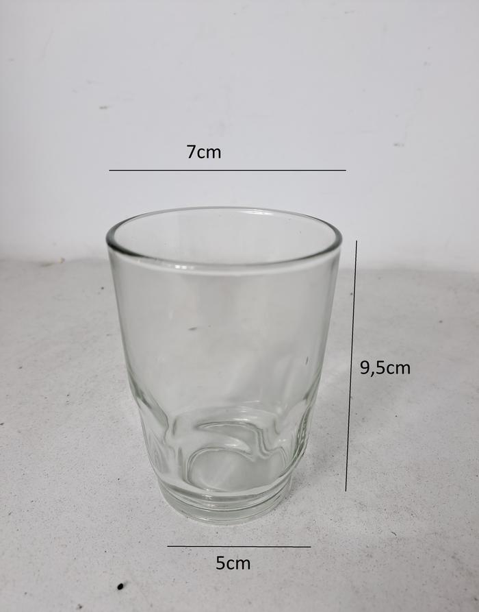 Jual (6pcs) Gelas Kopi Teh Kaca Beling model K09 / Kanol - Pandan ...