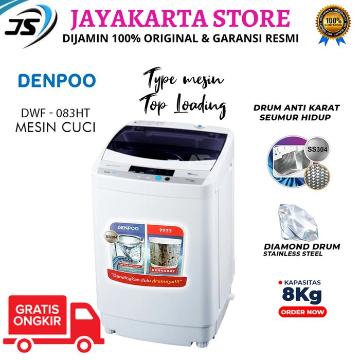 Jual MESIN CUCI 1 TABUNG DENPOO DWF 083 HT TOP LOADING 8 KG OTOMATIS - Kota Semarang - jayakarta ...