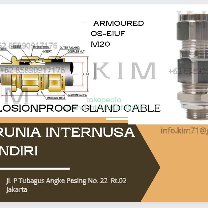 Jual EXPLOSION PROOF CABLE GLAND ARMOURED M20 type OSE1UF BRAND OSCG ...