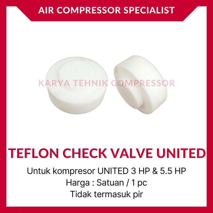 Jual Teflon Isi Check Valve Kompresor Udara UNITED 3 HP & 5.5 HP - Kota ...