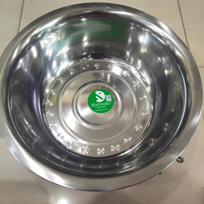 Jual Baskom Stainless Steel 50cm Komodo ember Besar Wadah besi jumbo 50 ...