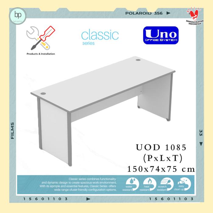 Jual Meja Kerja / Meja Kantor Uno Classic UOD 1085 (uk 150*74*75cm ...
