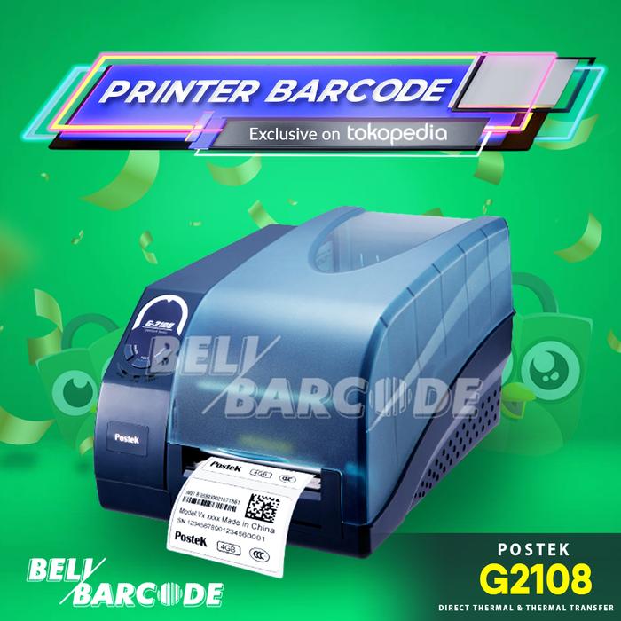 Jual PRINTER BARCODE POSTEK G2108 CETAK LABEL VOLUME SEMI INDUSTRIAL - Kota Surabaya - Beli ...