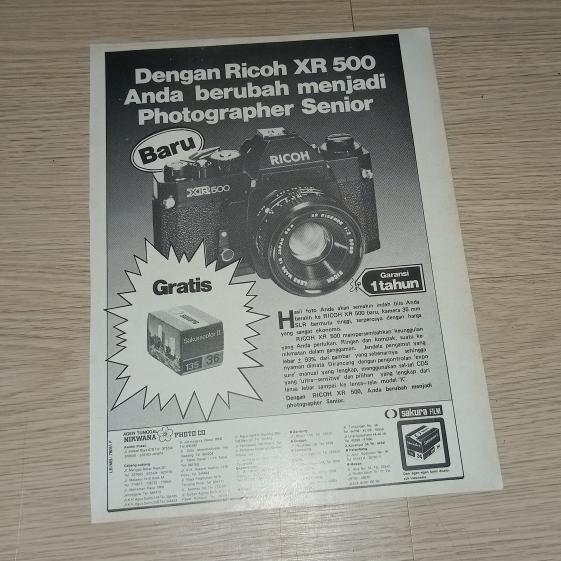 Jual Iklan Cetak Lawas Kamera Ricoh XR 500 - Kota Bandung - Kawan ...