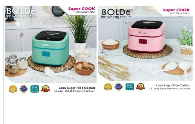 Jual Rice Cooker bolde super cook less sugar 1 liter Low Carbo 400 Watt ...