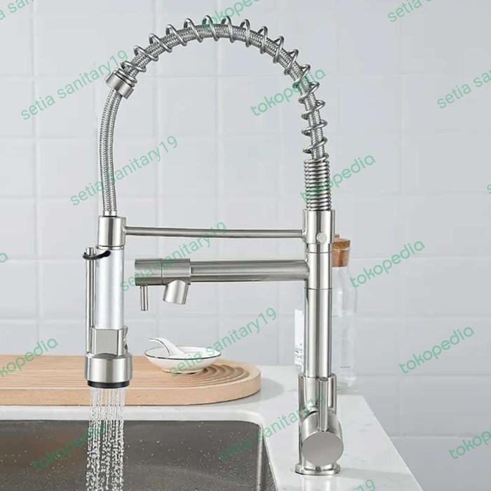 Jual KRAN KITCHEN SINK STAINLESS/KRAN TARIK PANAS DINGIN/KRAN PANTRY ...