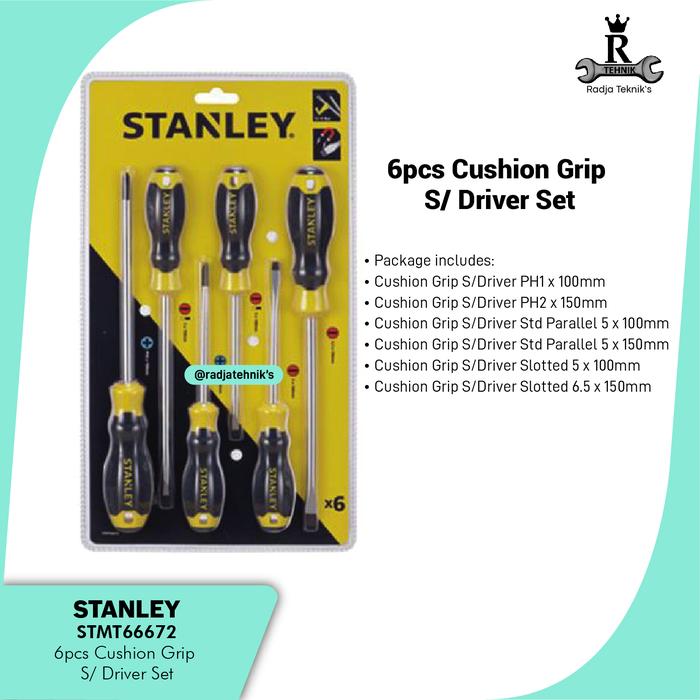 Jual Hand Tools STANLEY STMT66672 / 6pcs Cushion Grip S/ Driver Set ...
