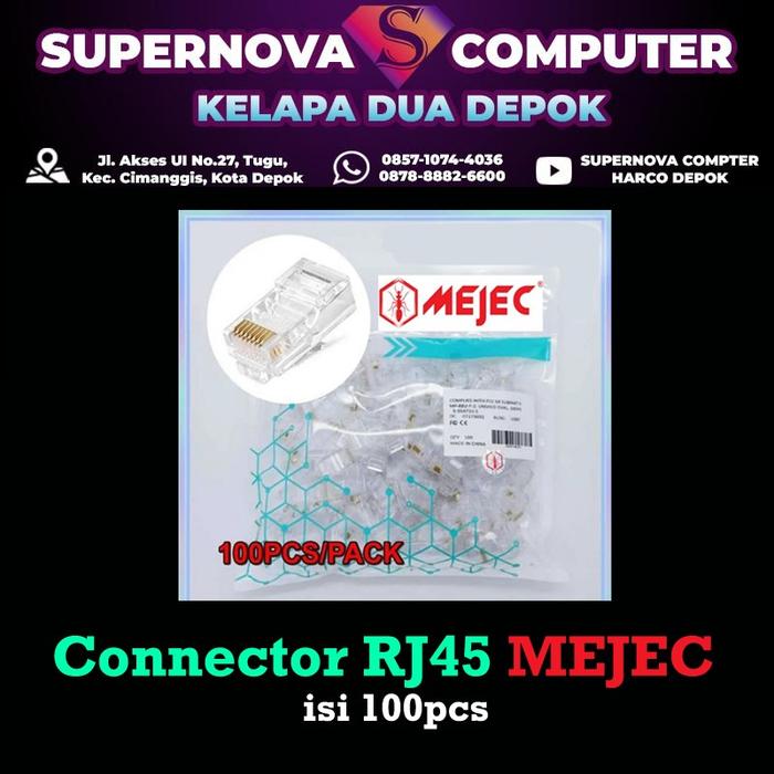 Jual Connector RJ45 LAN MEJEC isi 100pcs - Jakarta Pusat - Supernova ...