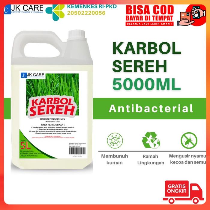 Promo SABUN PEMBERSIH LANTAI KARBOL SEREH 5 L ( khusus grab dan gojek ...