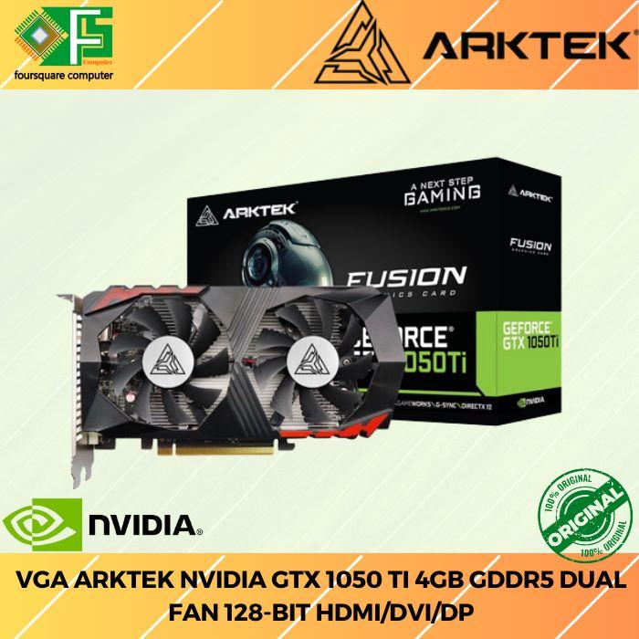 Jual VGA Arktek NVidia GTX 1050 Ti 4GB GDDR5 Dual Fan 128-bit - Kota ...