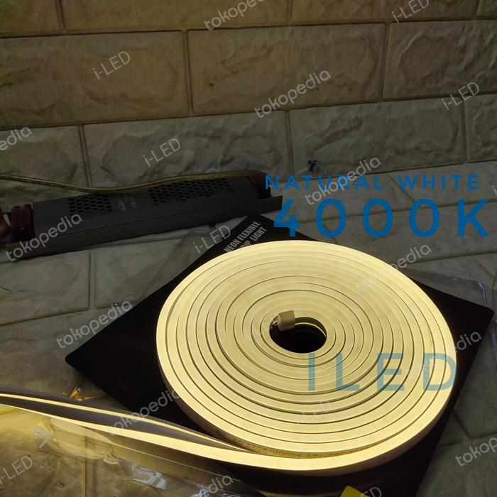 Jual Eco Neon Flex DC 12v LED Kuning Warm 5 meter Lampu Huruf Flexible ...