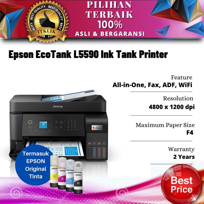 Jual Epson EcoTank L5590 A4 Wi-Fi All-in-One Ink Tank Printer with ADF ...