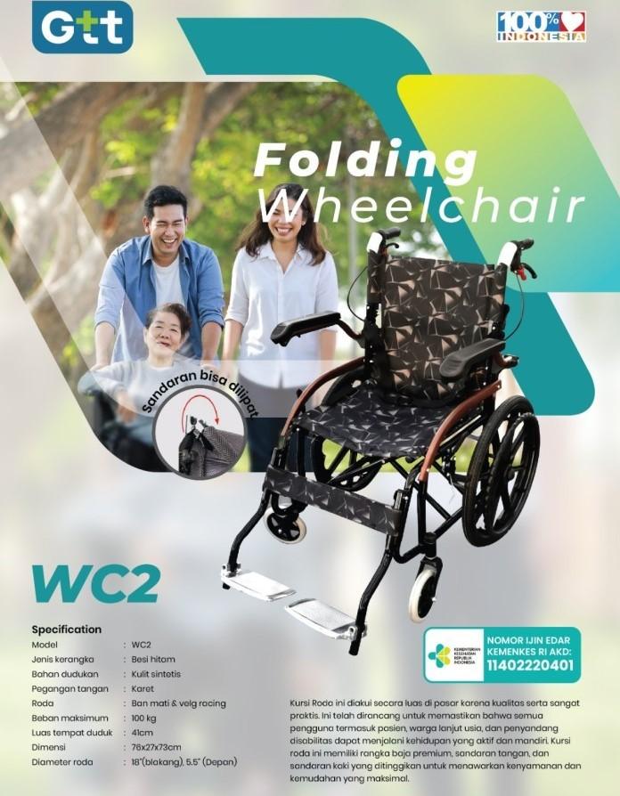 Jual Kursi Roda Traveling GTT WC-2 / Kursi Roda Lipat WC2 - Kota Semarang - GlobalMedica | Tokopedia