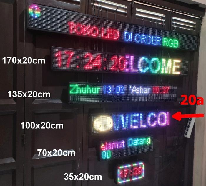 Jual Running Text RGB 100cm x 20cm Wifi Outdoor / Moving Sign LED ...